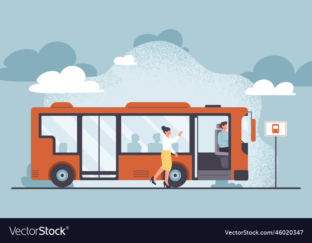 Bus driver concept Royalty Free Vector Image - VectorStock