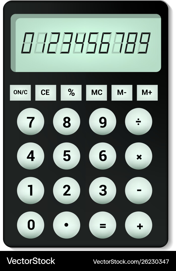 Calculator business accounting calculation Vector Image