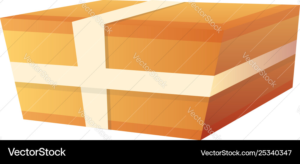 Carton parcel icon cartoon style Royalty Free Vector Image