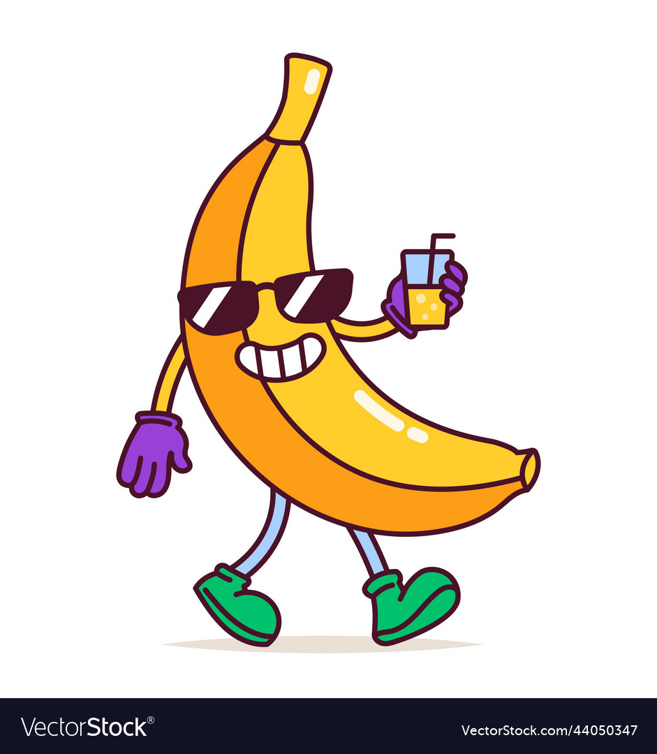 Funny fruit character concept Royalty Free Vector Image