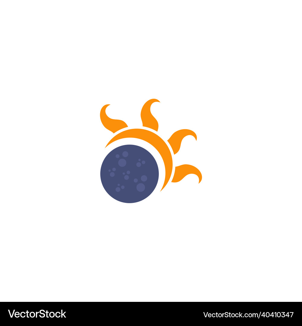 Graphic template of sun logo Royalty Free Vector Image