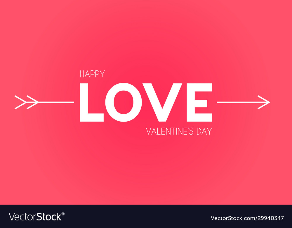 Happy valentines day typography poster love banner