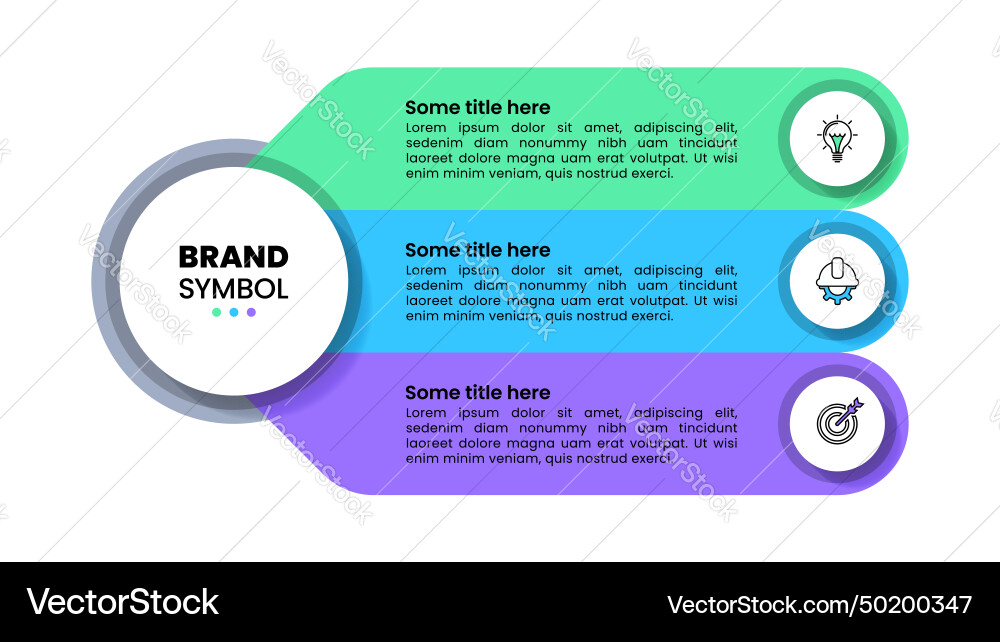 Infographic template banners with icons and 3 Vector Image