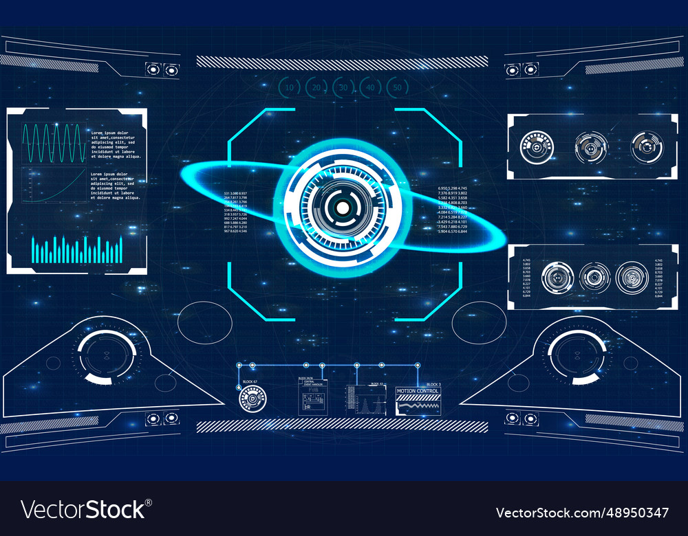 Interactive radar display - precision tracking Vector Image