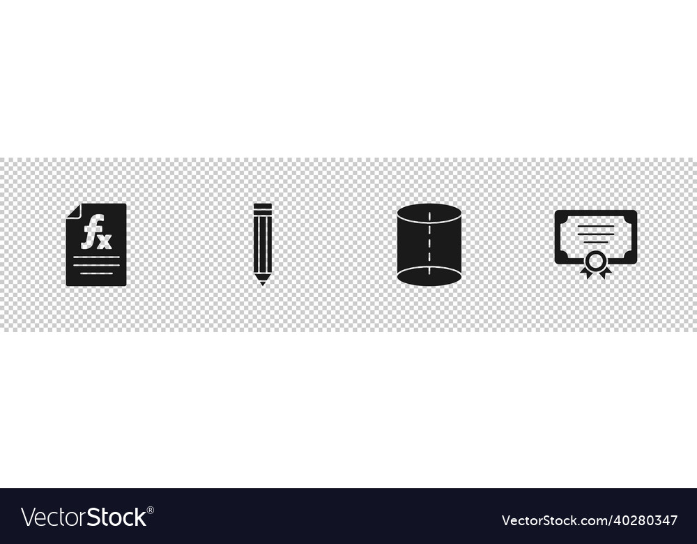 Set function mathematical symbol pencil Royalty Free Vector Set function mathematical symbol pencil Royalty Free Vector