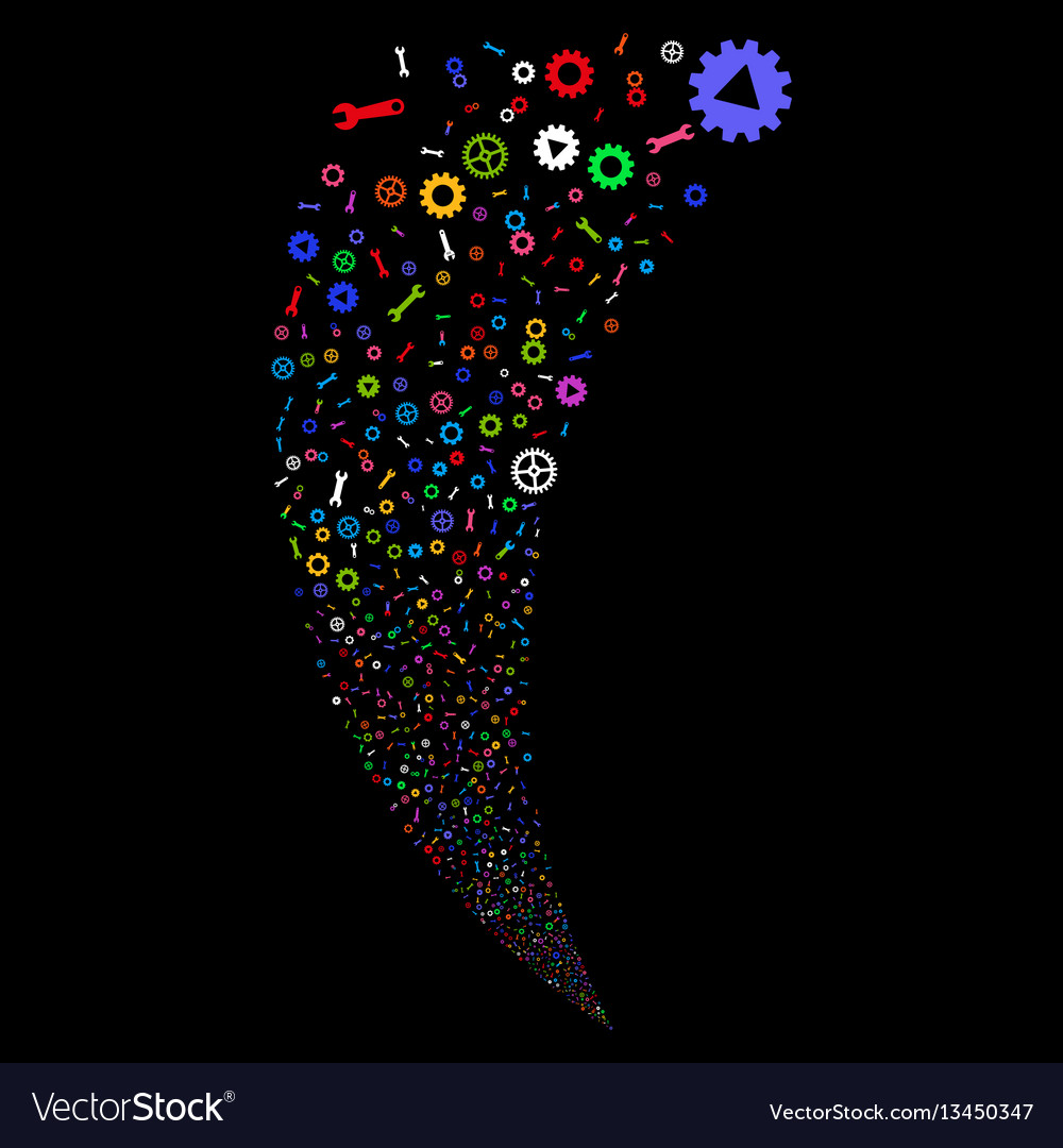 Setup tools random stream Royalty Free Vector Image