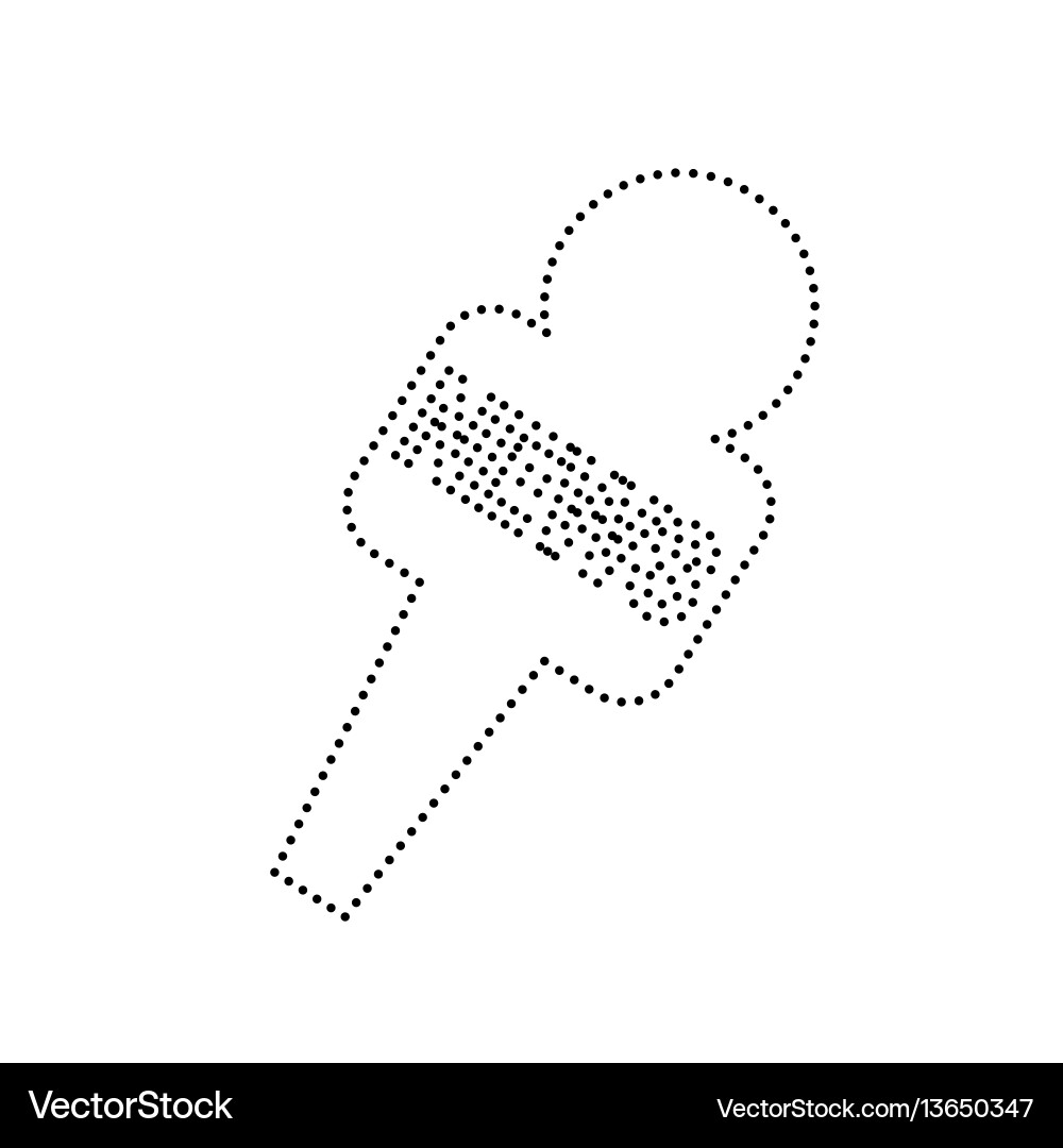 Tv news microphone sign Royalty Free Vector Image