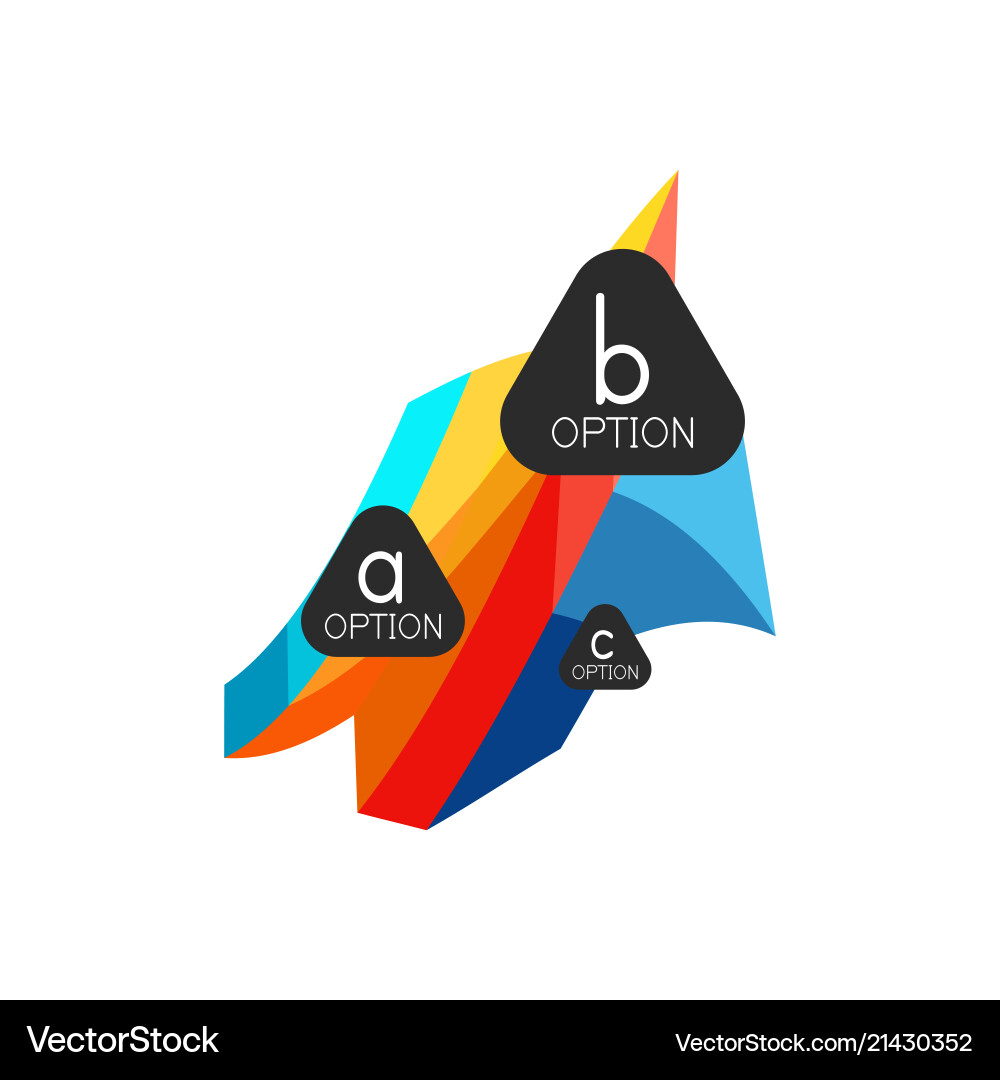 Abstract colorful geometric option infographics Vector Image