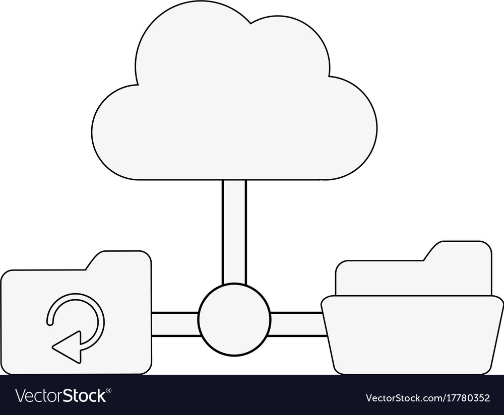 Cloud storage icon image Royalty Free Vector Image