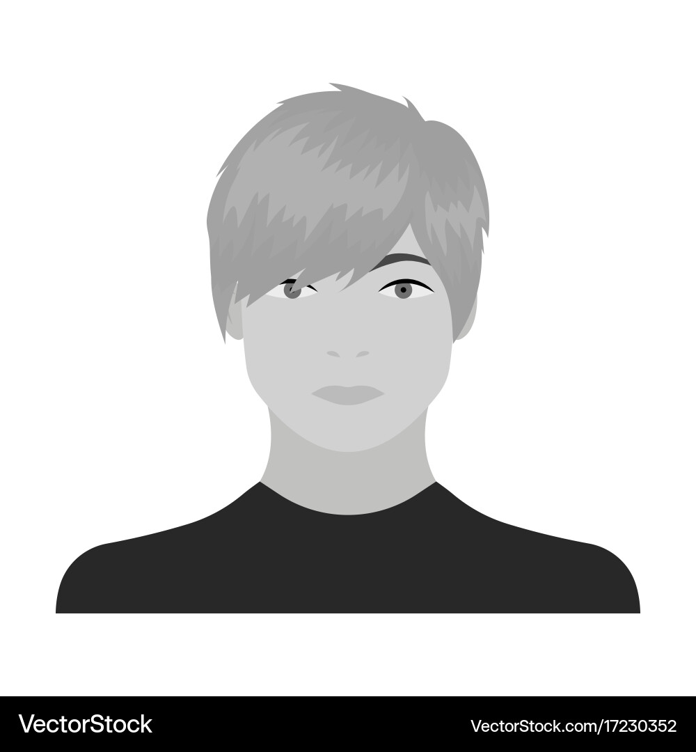 Face a young guy face and appearance Royalty Free Vector