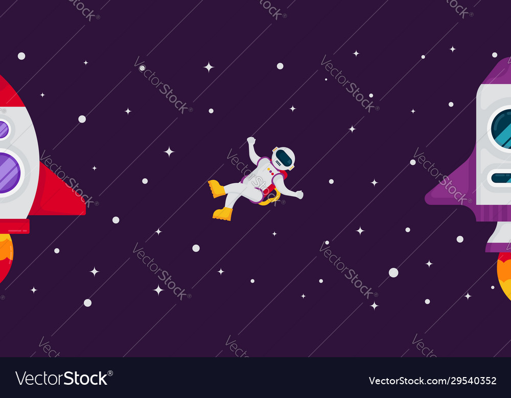 Flat outer space background Royalty Free Vector Image