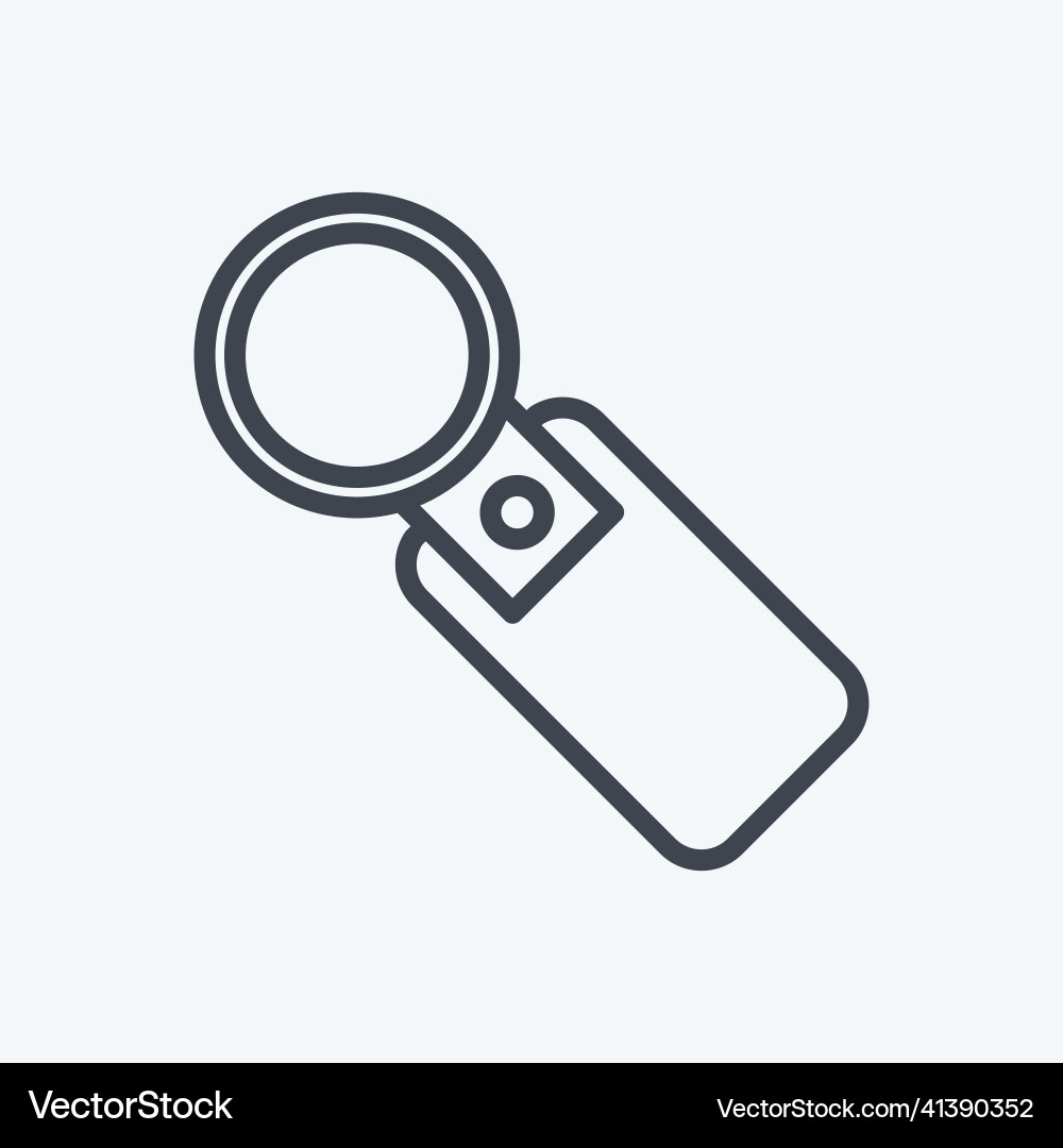 Key chain icon in trendy line style isolated Vector Image