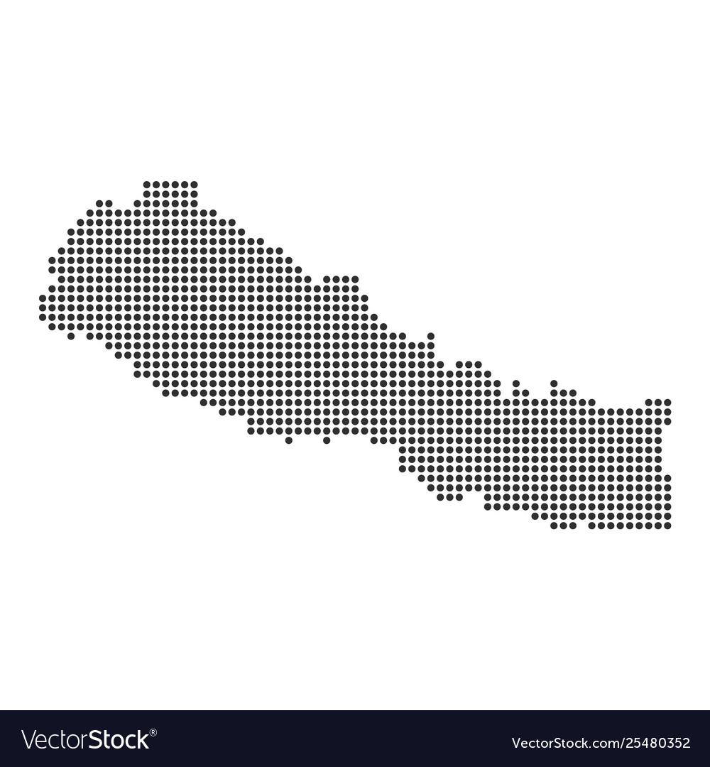 Map with dot Royalty Free Vector Image - VectorStock