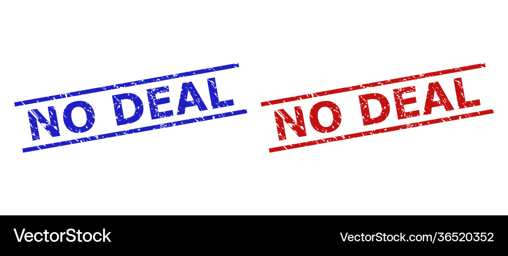 No deal watermarks with corroded style Royalty Free Vector