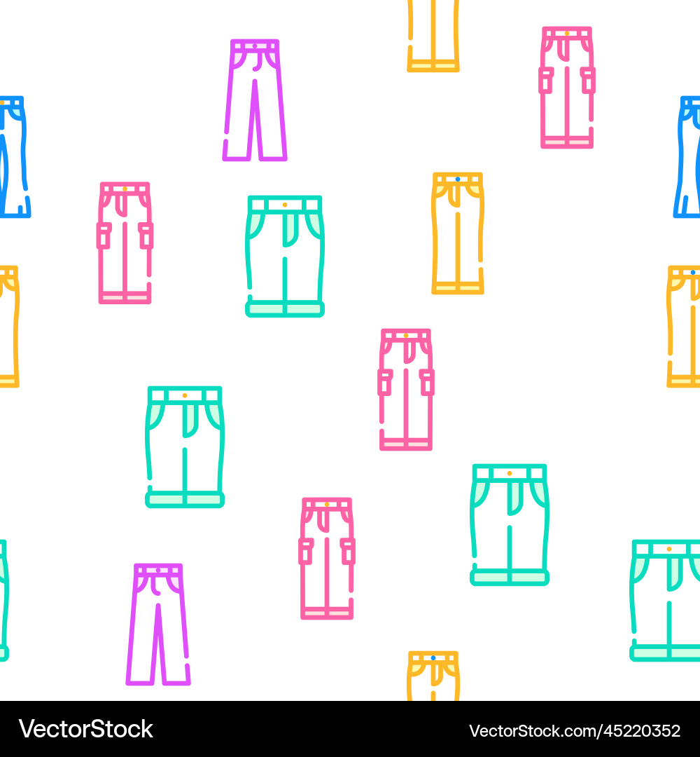 Pants trousers fashion seamless pattern Royalty Free Vector