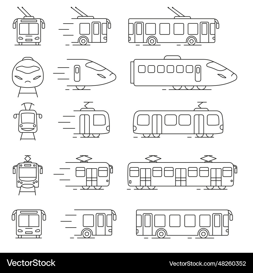 Public transport of Royalty Free Vector Image - VectorStock