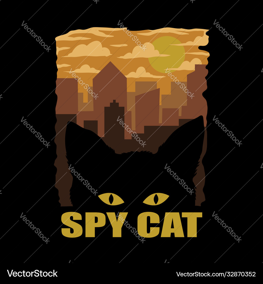Spy cat Royalty Free Vector Image - VectorStock