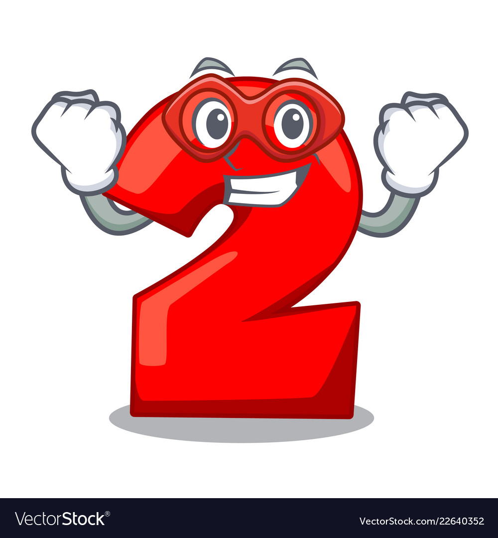 Super hero character number two on wooden door Vector Image