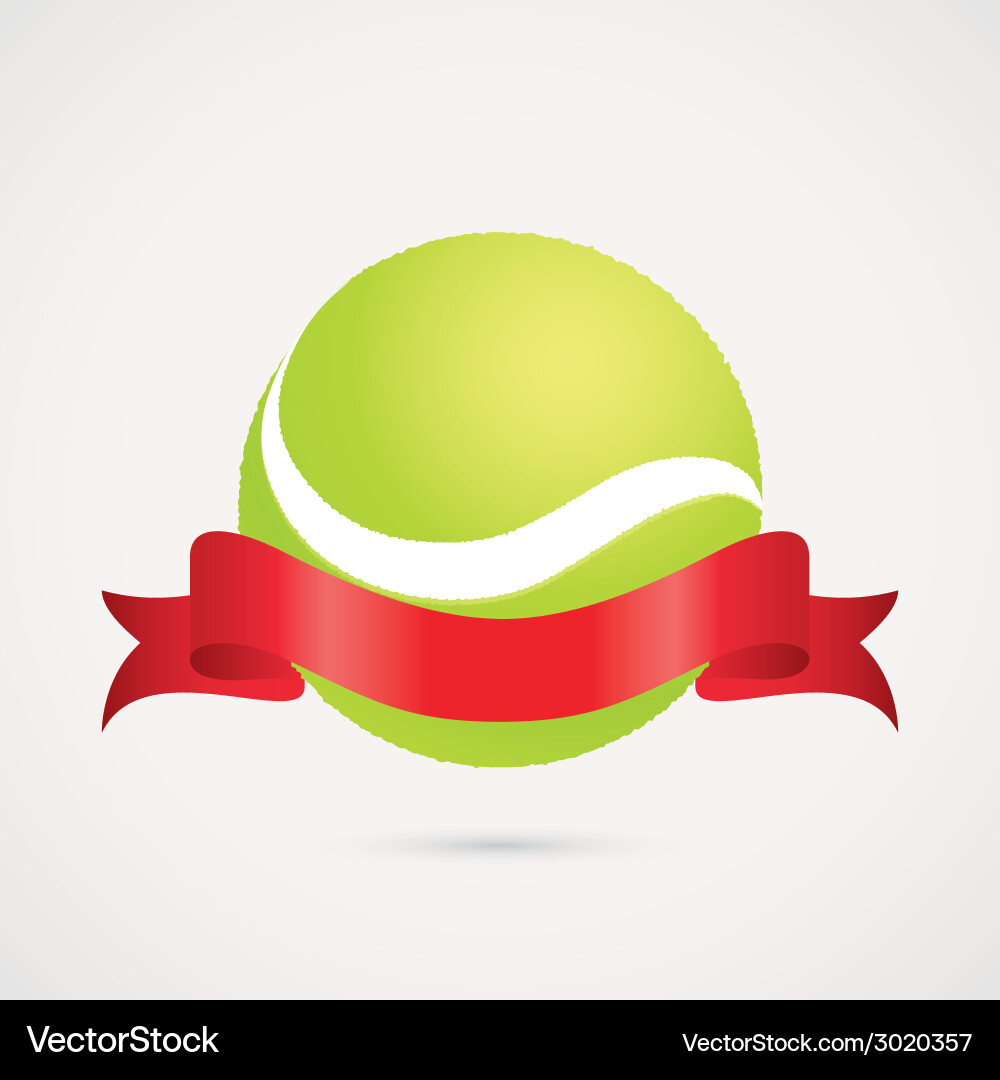 Abstract tennis ball on a white background Vector Image
