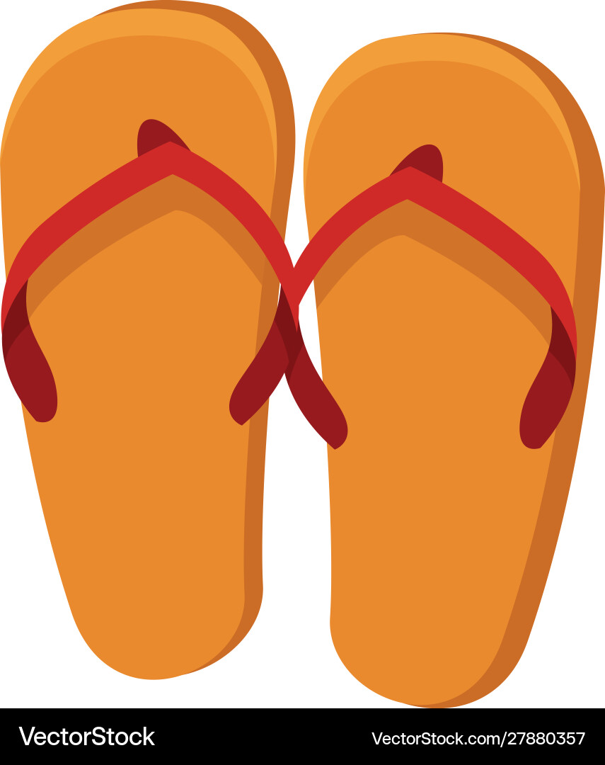 Beach sandals icon colorful design Royalty Free Vector Image
