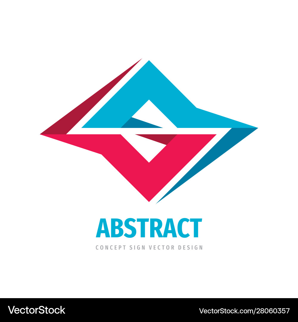 Business logo design abstract shapes cooperation Vector Image