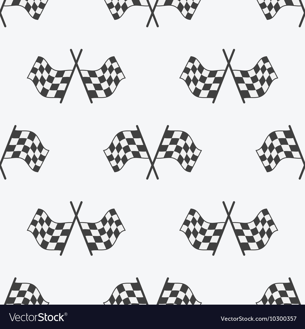 Checkered Flag seamless pattern racing flags icon Vector Image