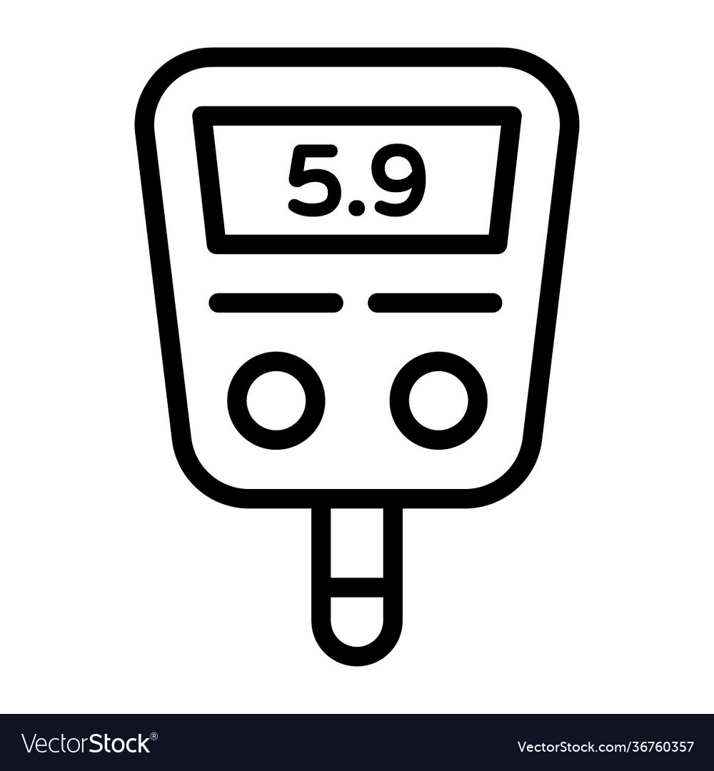 Glucometer Royalty Free Vector Image - VectorStock