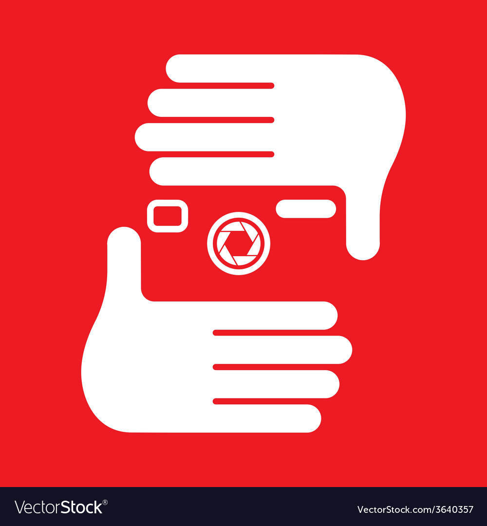 Hand camera Royalty Free Vector Image - VectorStock