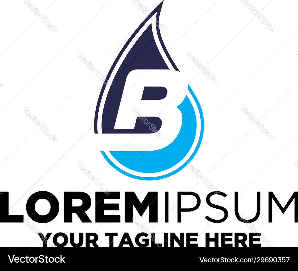 Letter b oil gas Royalty Free Vector Image - VectorStock