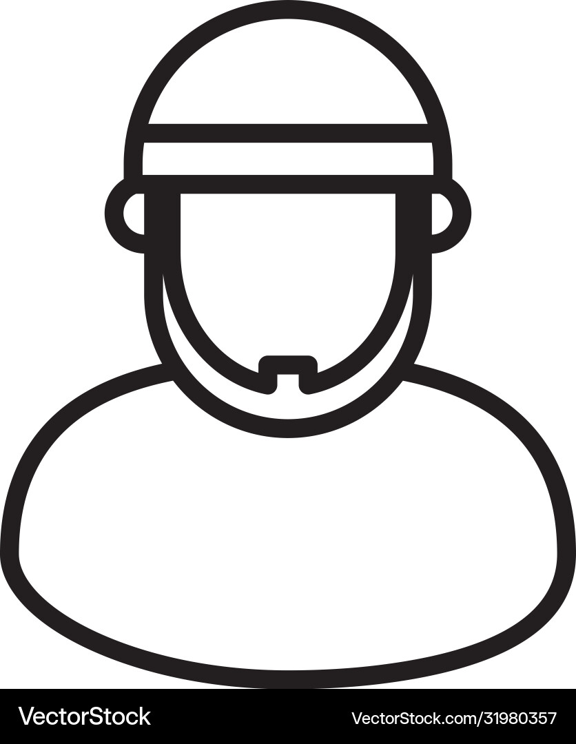 Man muslim line style icon Royalty Free Vector Image