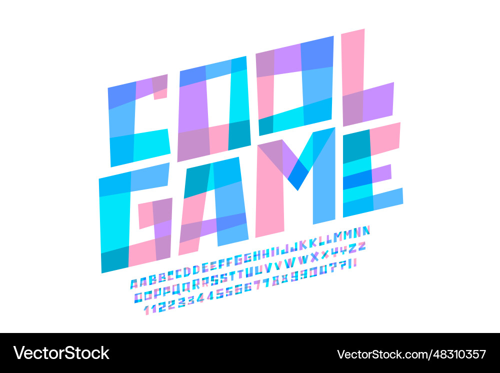 Playful double original alphabet design colorful Vector Image