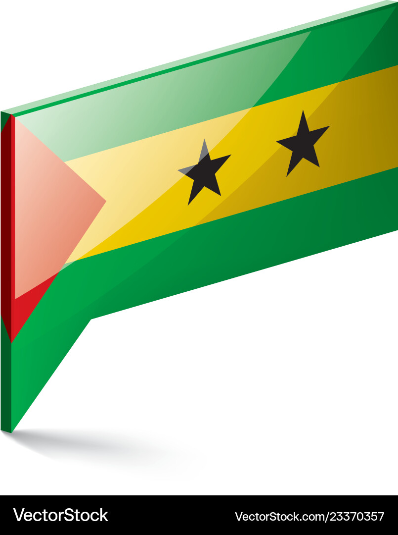 Sao tome and principe flag Royalty Free Vector Image