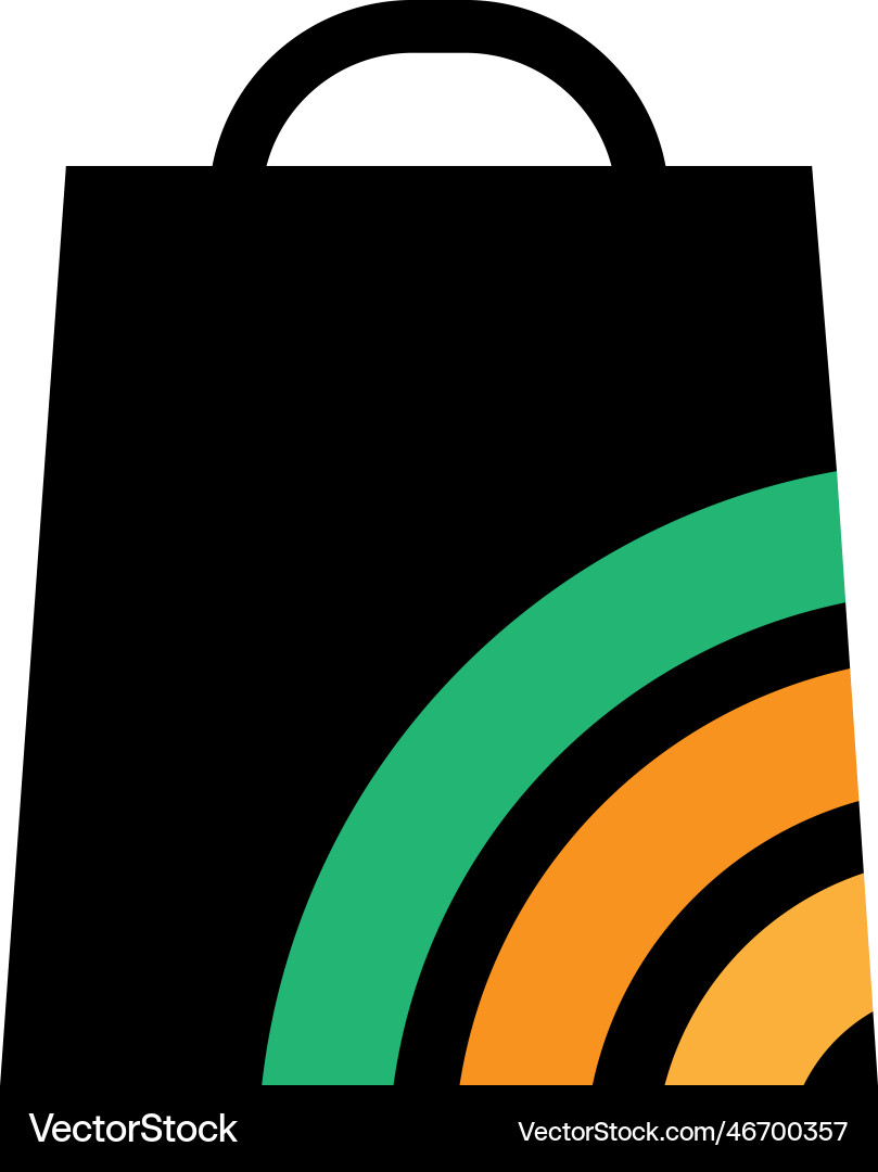 Shopping bag logo icon design template isolated Vector Image