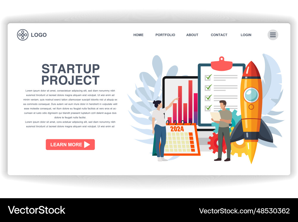 A woman is pointing at document website page Vector Image