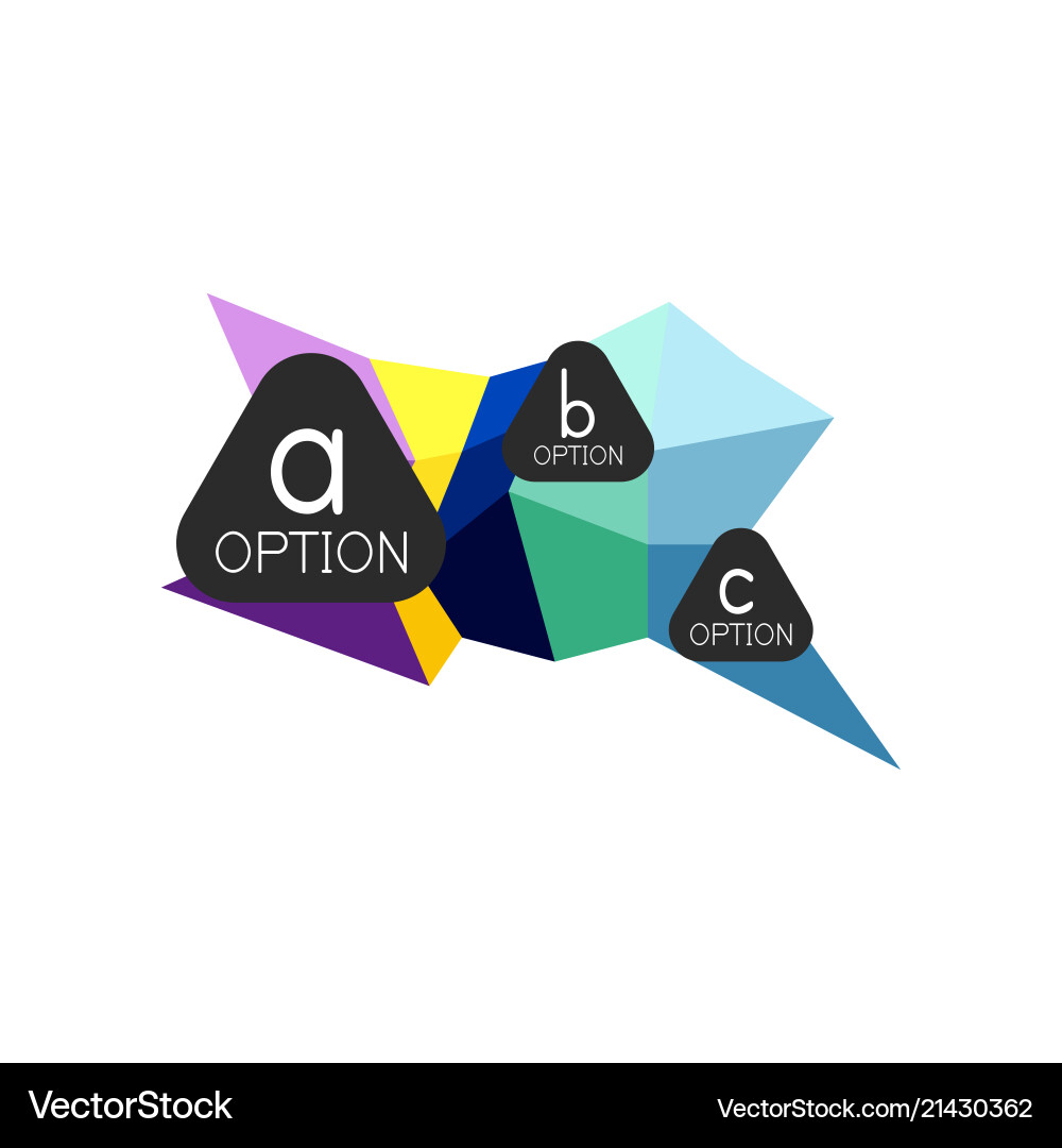 Abstract colorful geometric option infographics Vector Image