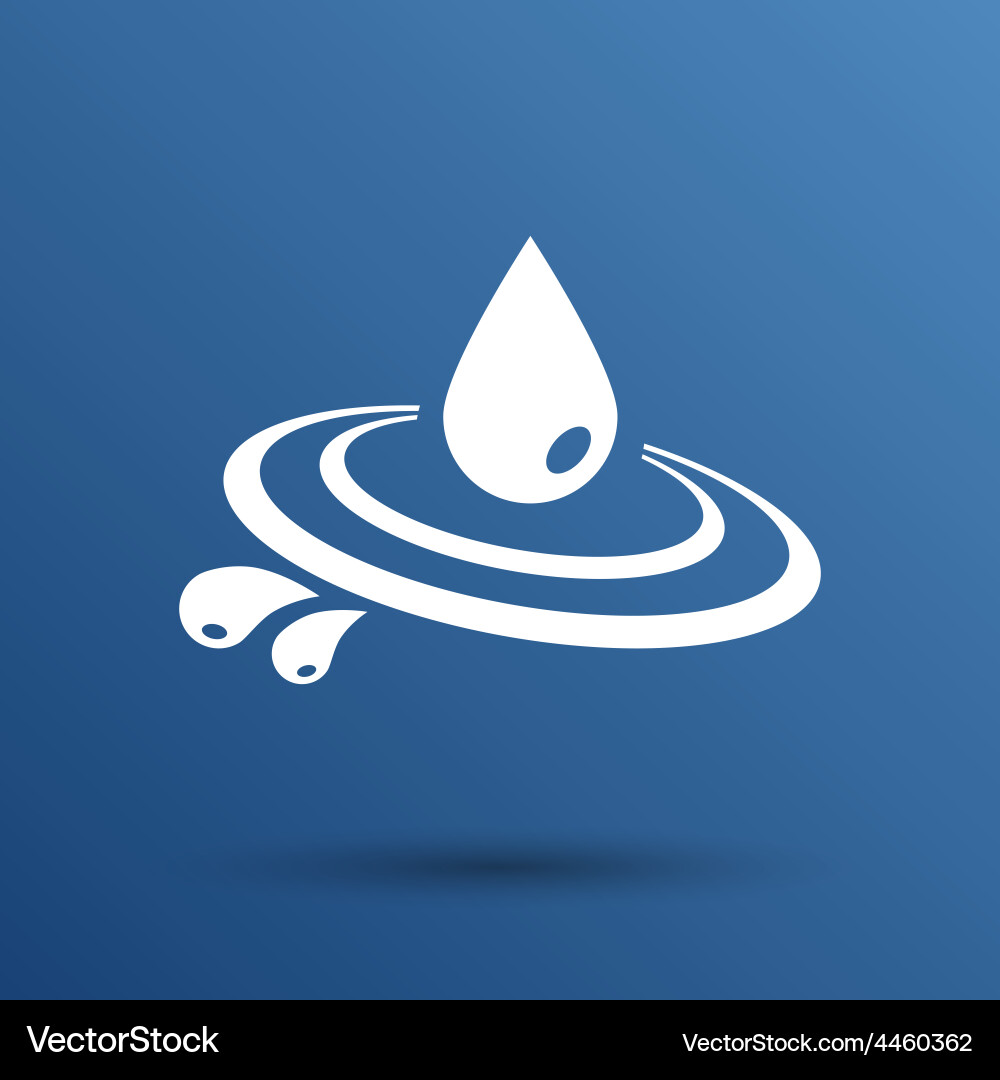 Abstract symbol of a drop water Royalty Free Vector Image