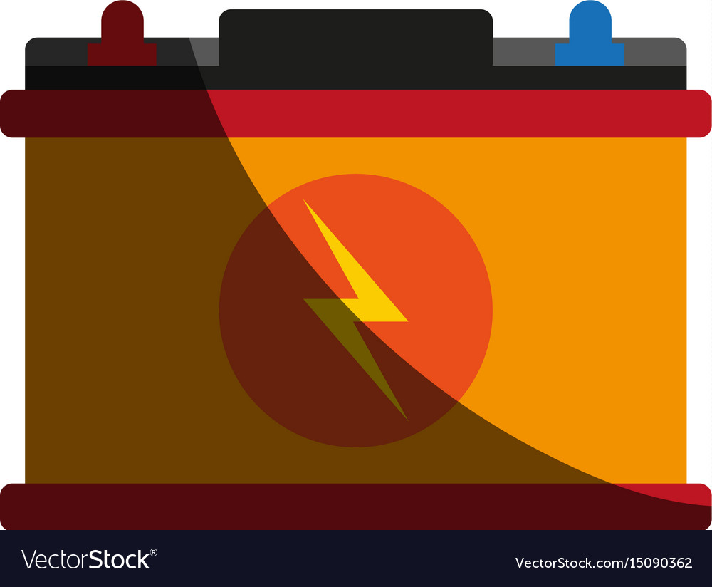 Battery flat shadow Royalty Free Vector Image - VectorStock