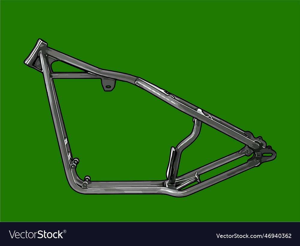 Chopper Motorbike Frame Template For Graphic Vector Image