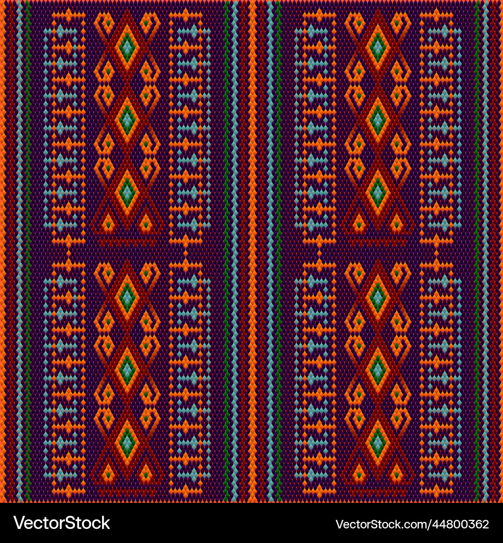 Folk ornament national pattern ethnic embroidery Vector Image