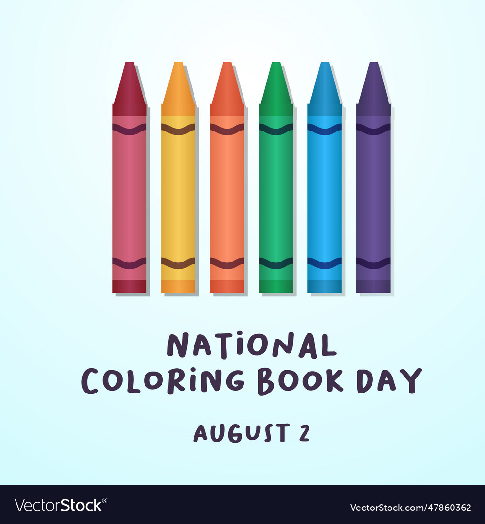 Graphic of national coloring book day good Vector Image