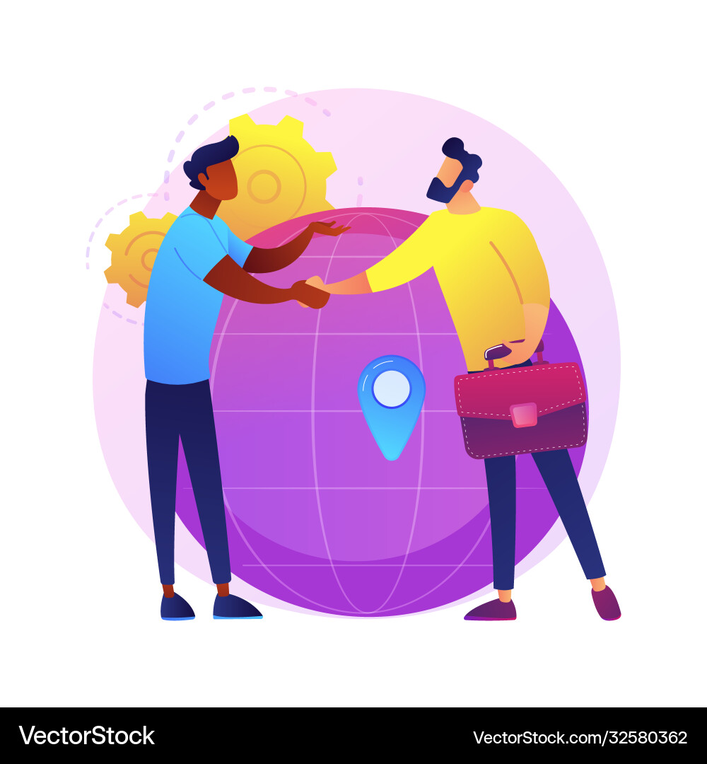 International business cooperation concept Vector Image