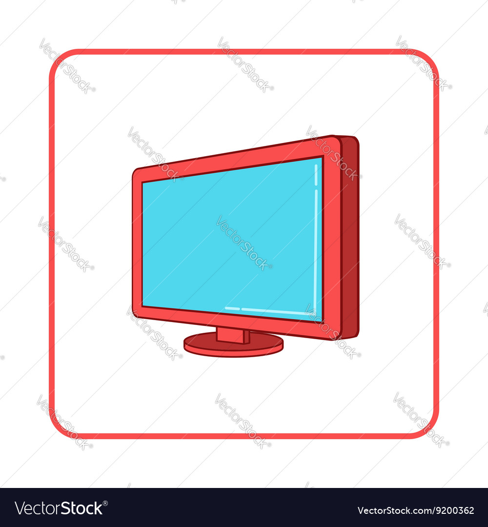 Monitor icon simple style Royalty Free Vector Image
