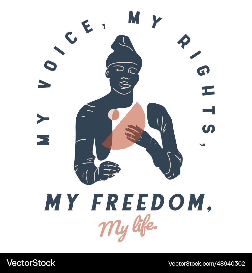 My voice my rights badge Royalty Free Vector Image