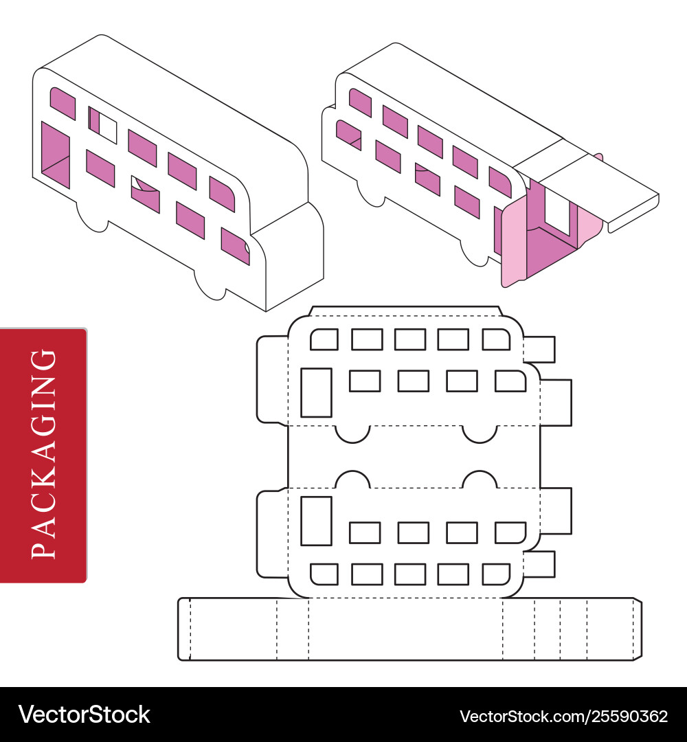 Package template transportation conceptpackage Vector Image