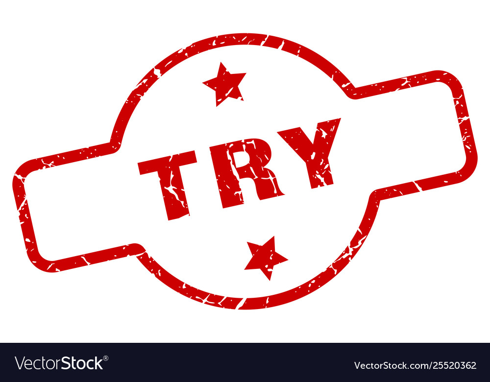 Try stamp Royalty Free Vector Image - VectorStock