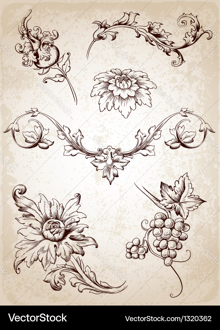 Vintage elements Royalty Free Vector Image - VectorStock