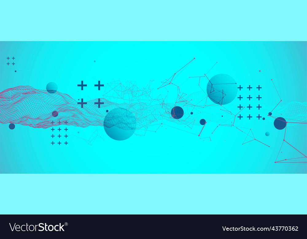 Wireframe background with plexus effect Royalty Free Vector