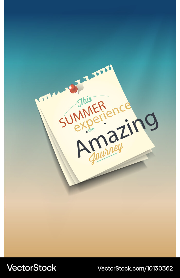 With typography and summer elements Royalty Free Vector