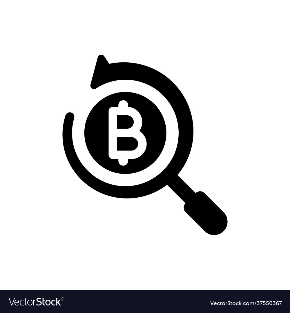 Bitcoin study icon Royalty Free Vector Image - VectorStock