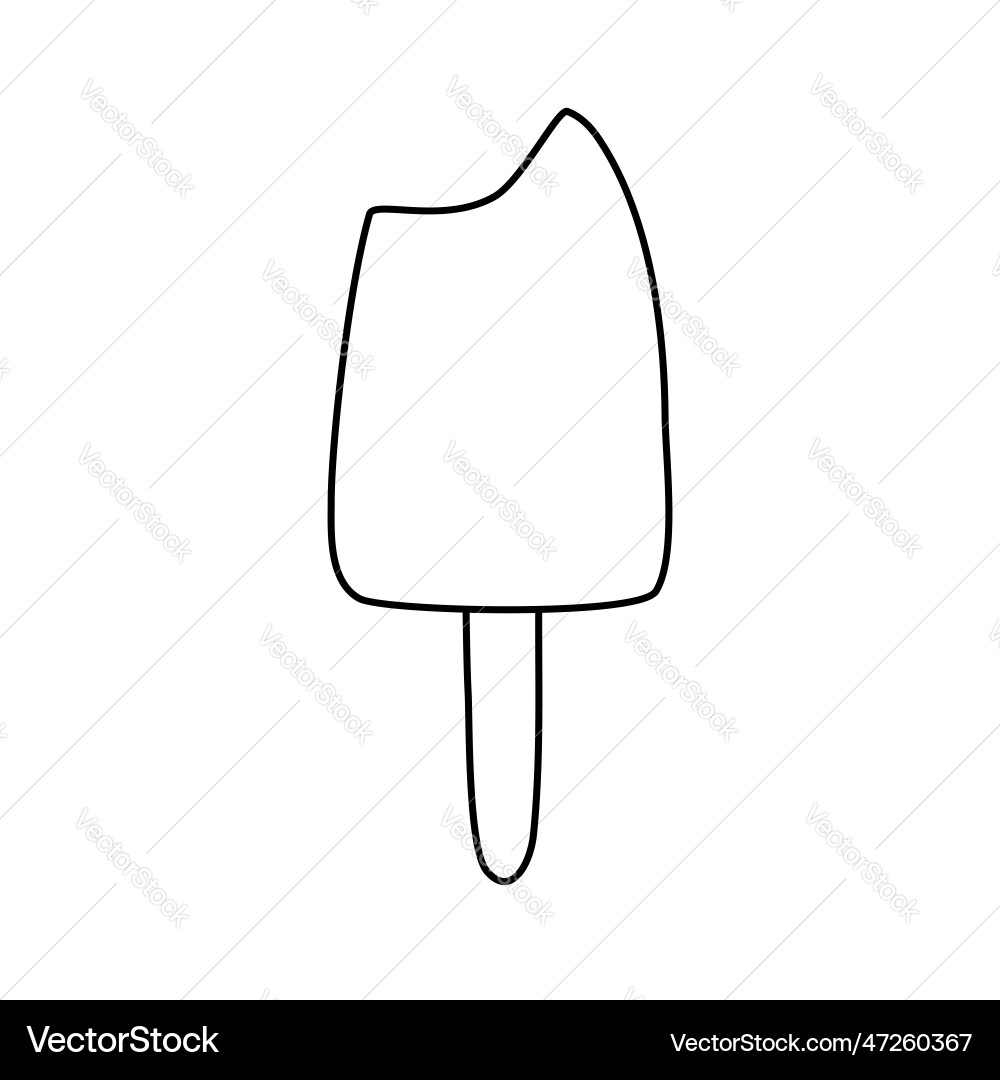 Bitten Popsicle Outline